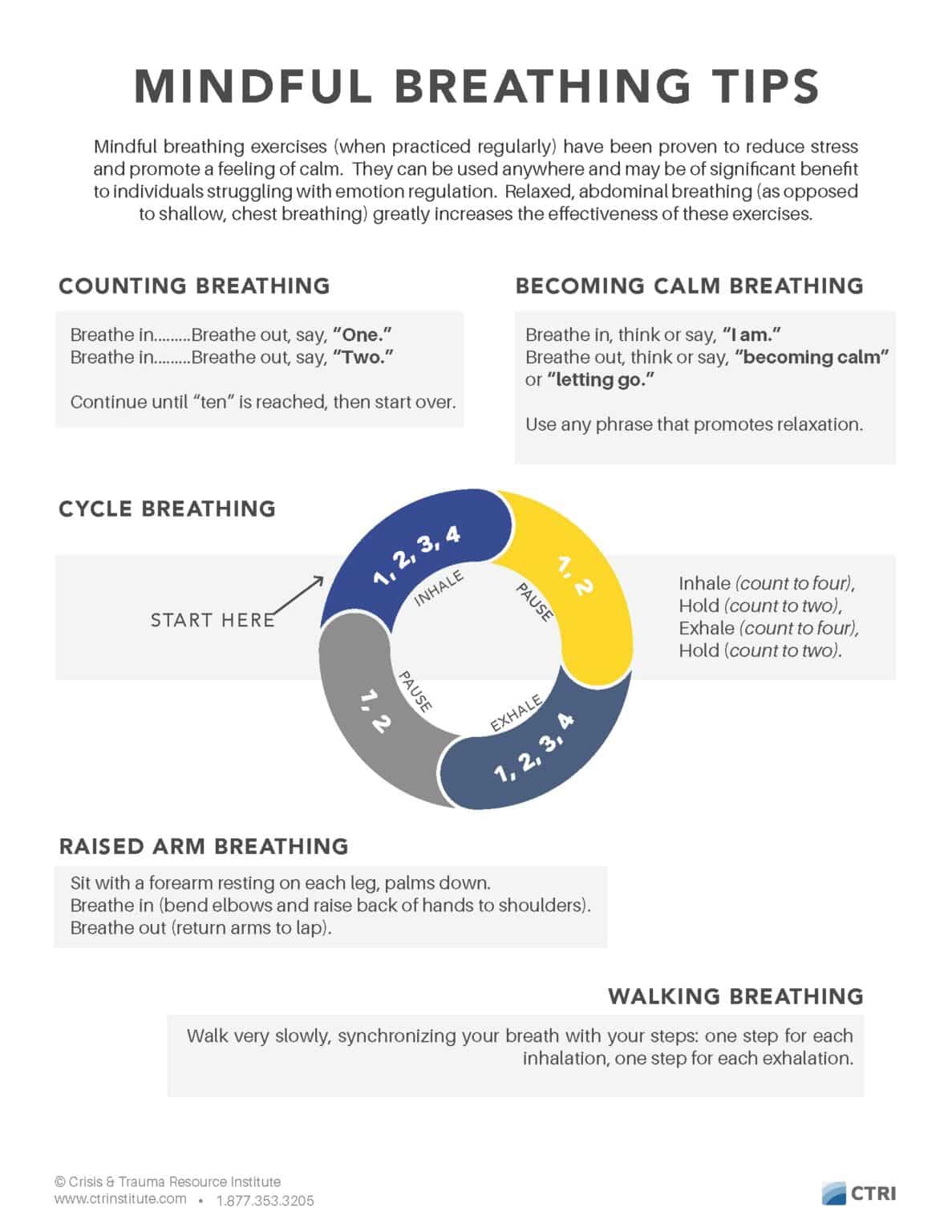 Mindful Breathing Tips - Crisis & Trauma Resource Institute
