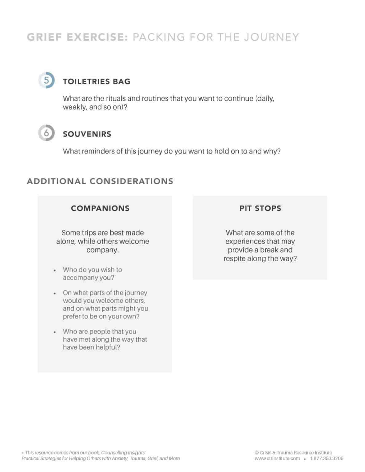 Grief Exercise - Crisis & Trauma Resource Institute