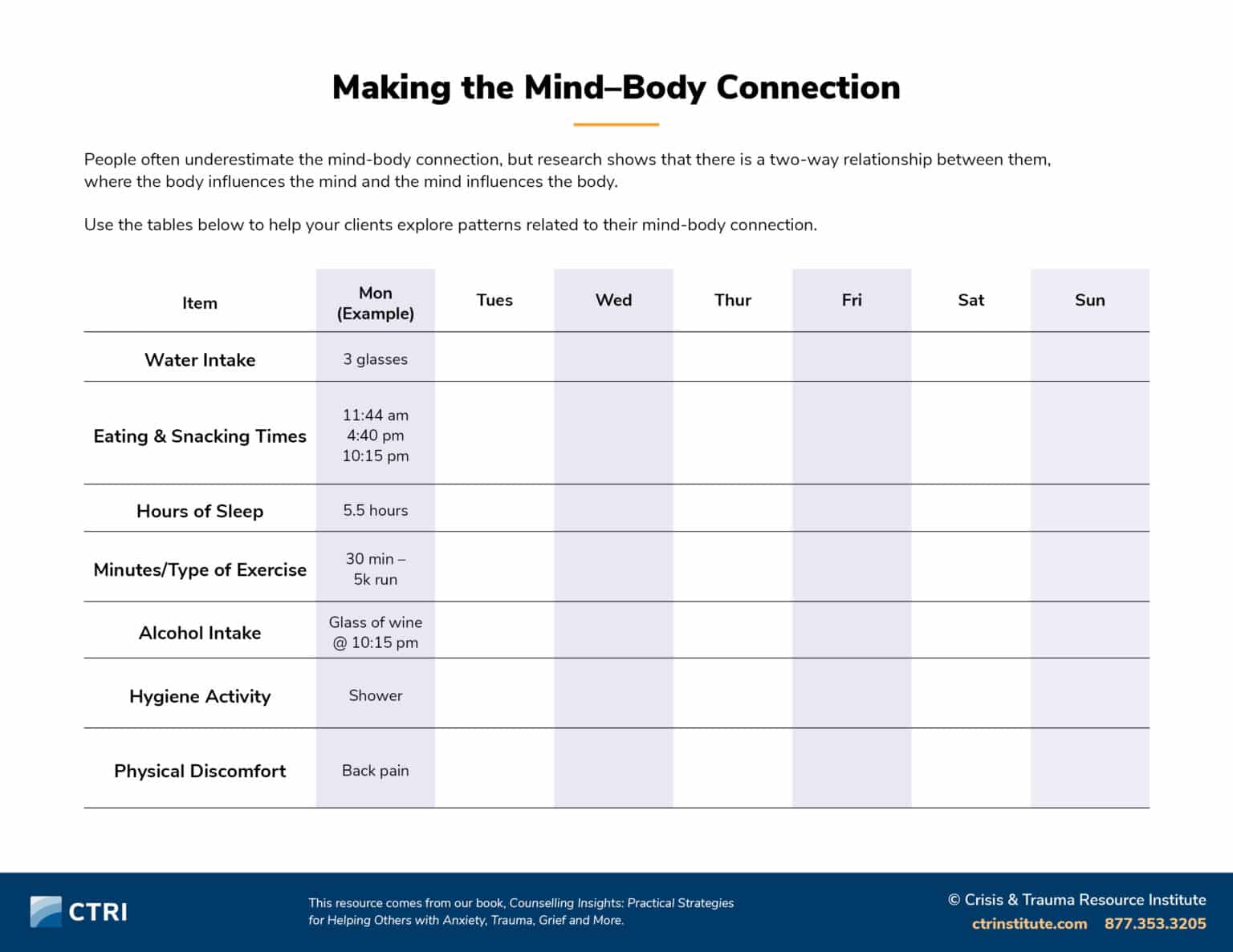 Making The Mind-Body Connection - Crisis & Trauma Resource Institute